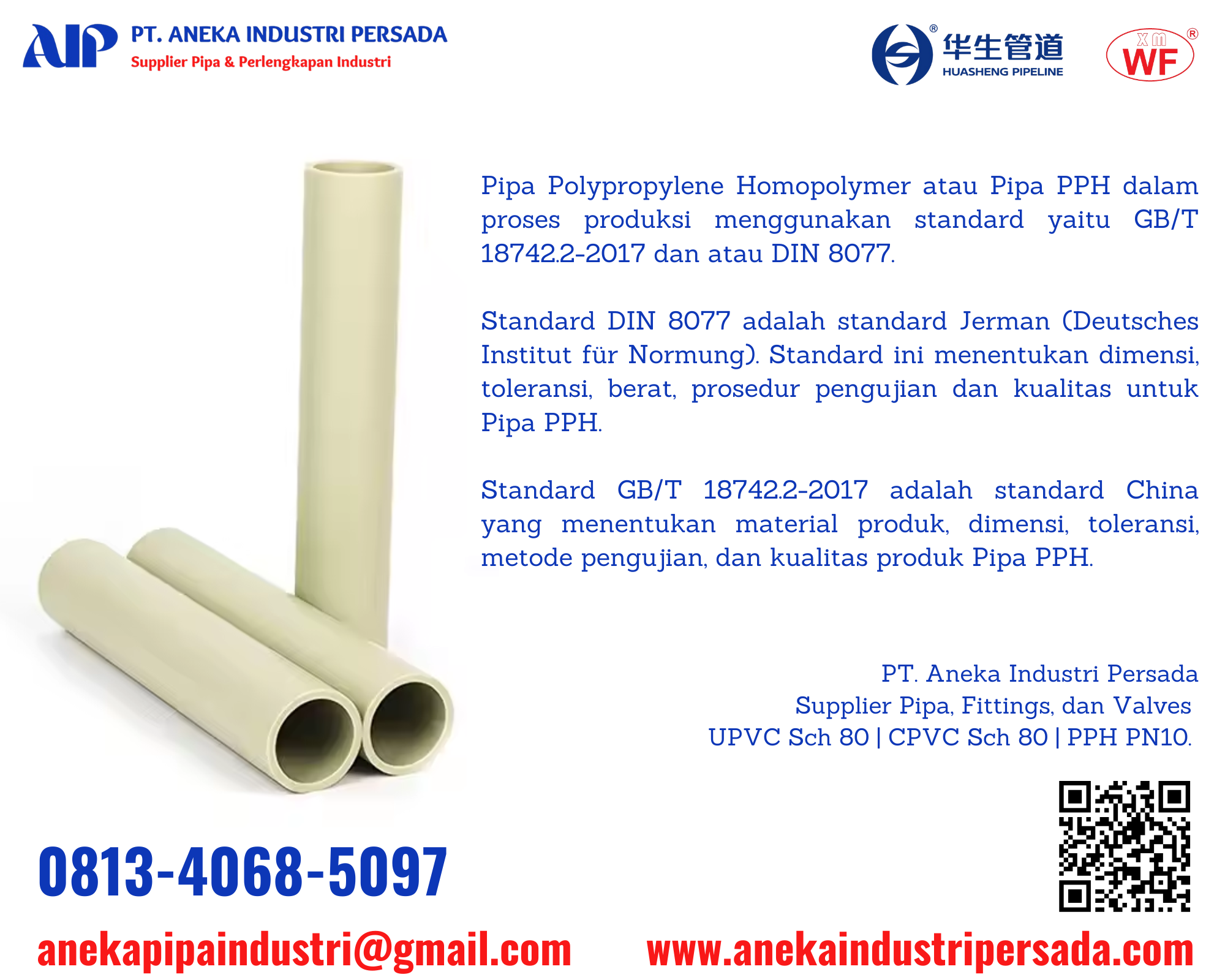 PIPA PPH STANDARD DIN & GB/T - PT. Aneka Industri Persada